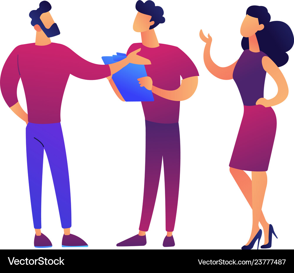 Business people brainstorming Royalty Free Vector Image