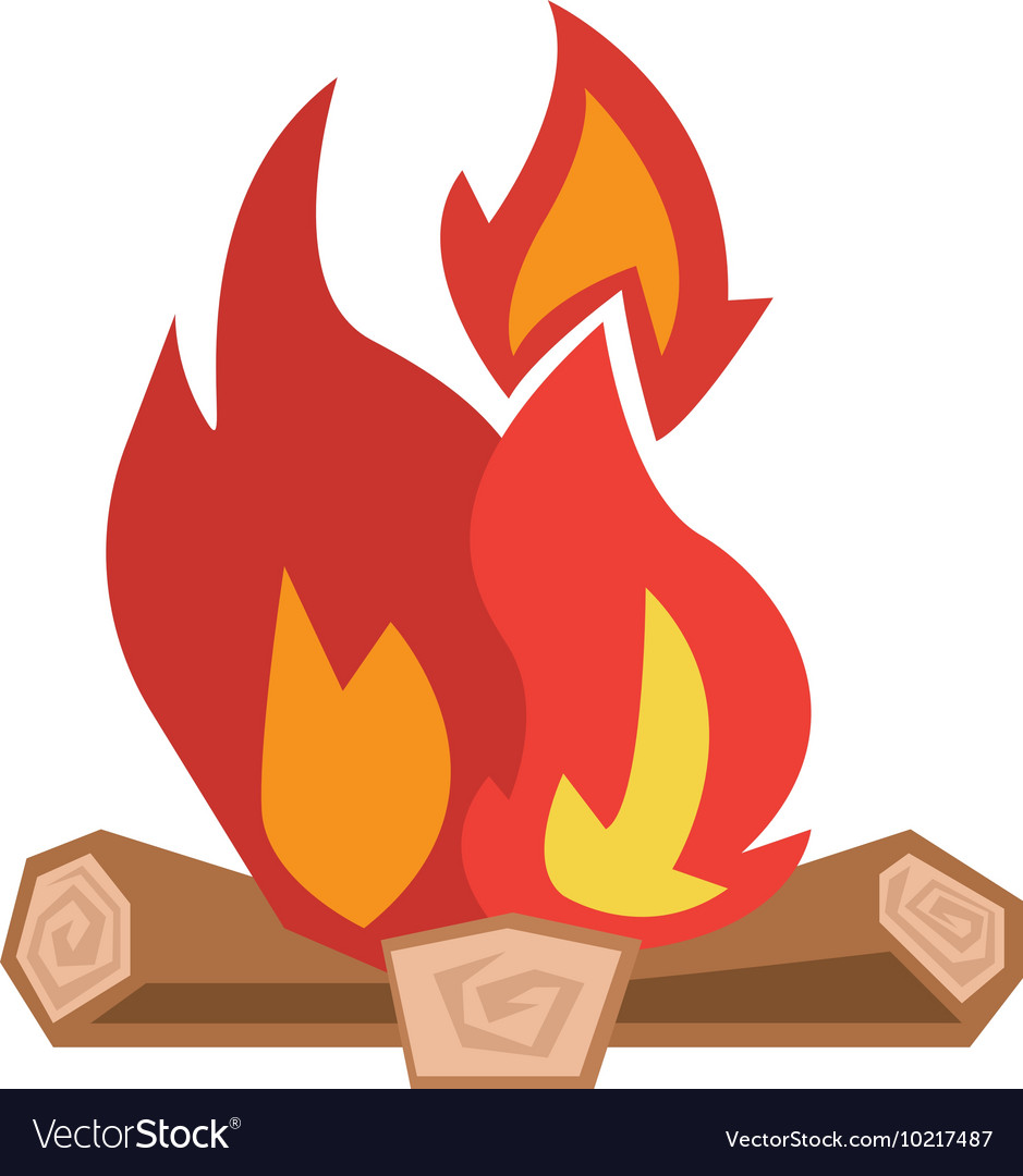 Camp fire Royalty Free Vector Image - VectorStock