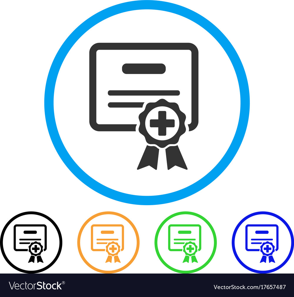 Certification rounded icon Royalty Free Vector Image