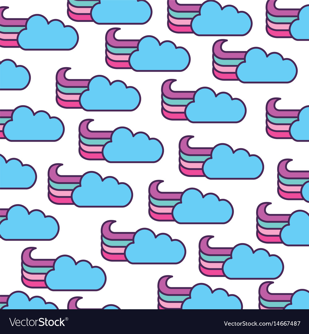 Cute fantasy cloud pattern Royalty Free Vector Image