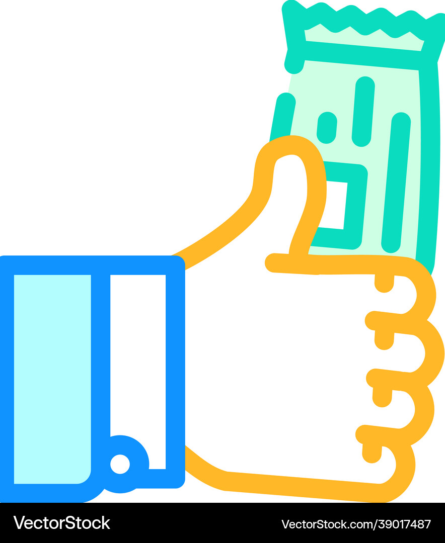 Food package color icon Royalty Free Vector Image