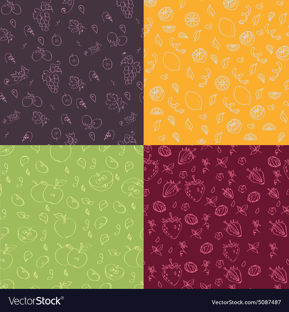 Fruit seamless texture Royalty Free Vector Image