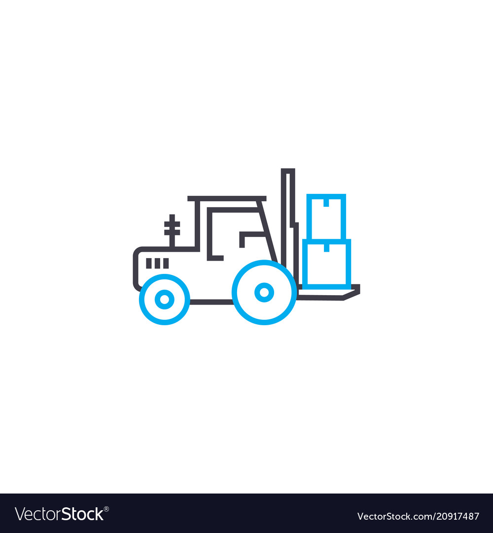 Loading work linear icon concept Royalty Free Vector Image