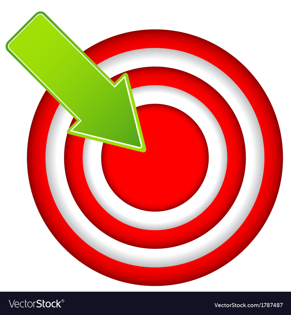 Red target Royalty Free Vector Image - VectorStock
