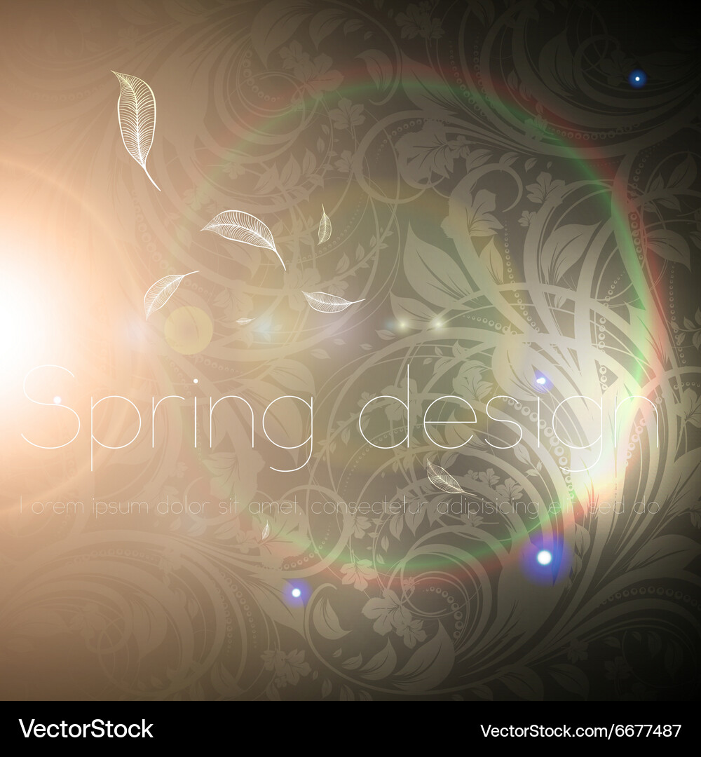 Seamless floral wallpaper with sunshine Royalty Free Vector