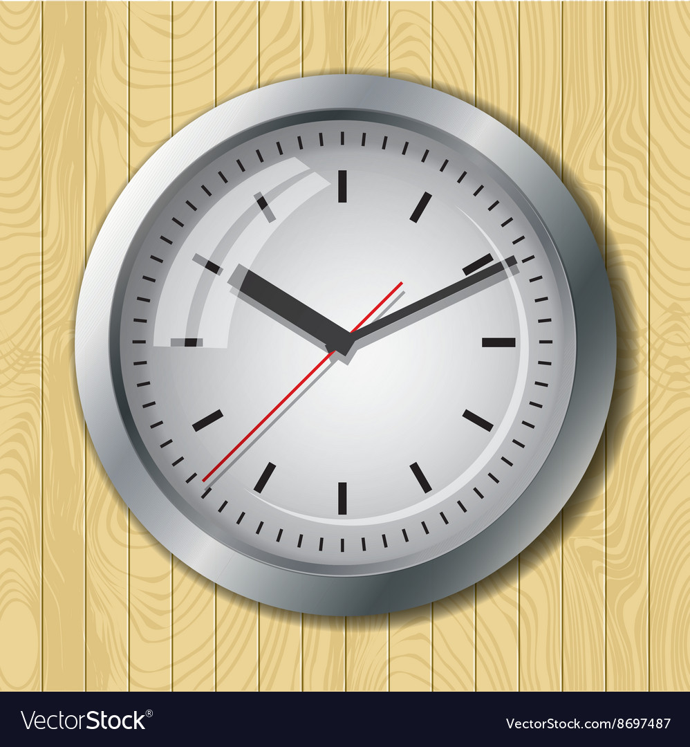 Wall mounted digital clock Royalty Free Vector Image