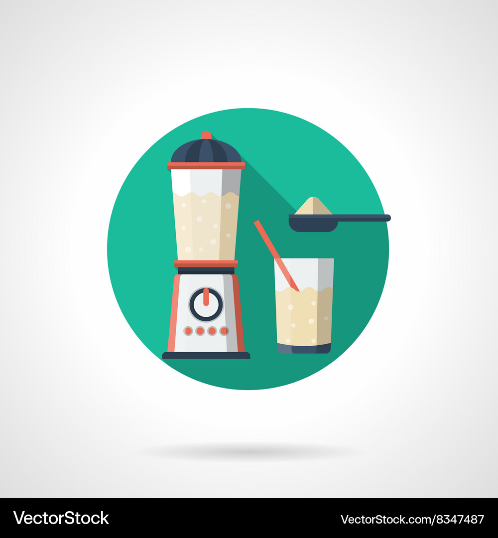 Whey drink detailed flat color icon Royalty Free Vector