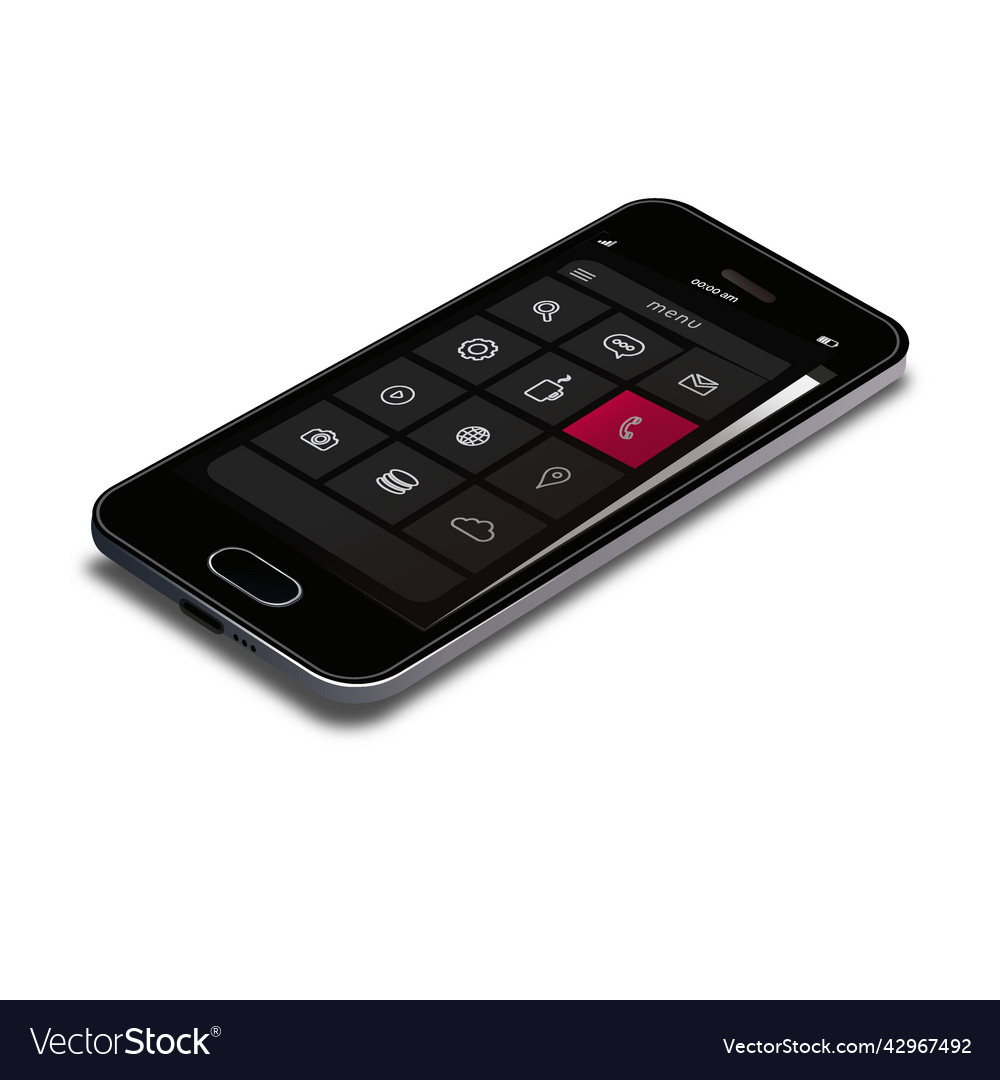 3d mobile smartphone Royalty Free Vector Image