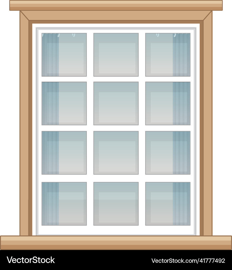 A window for apartment building or house facade Vector Image