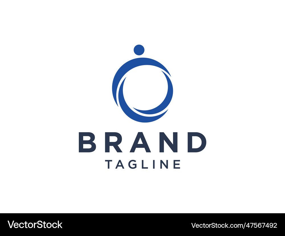 Abstract people logo blue silhouette shape human Vector Image