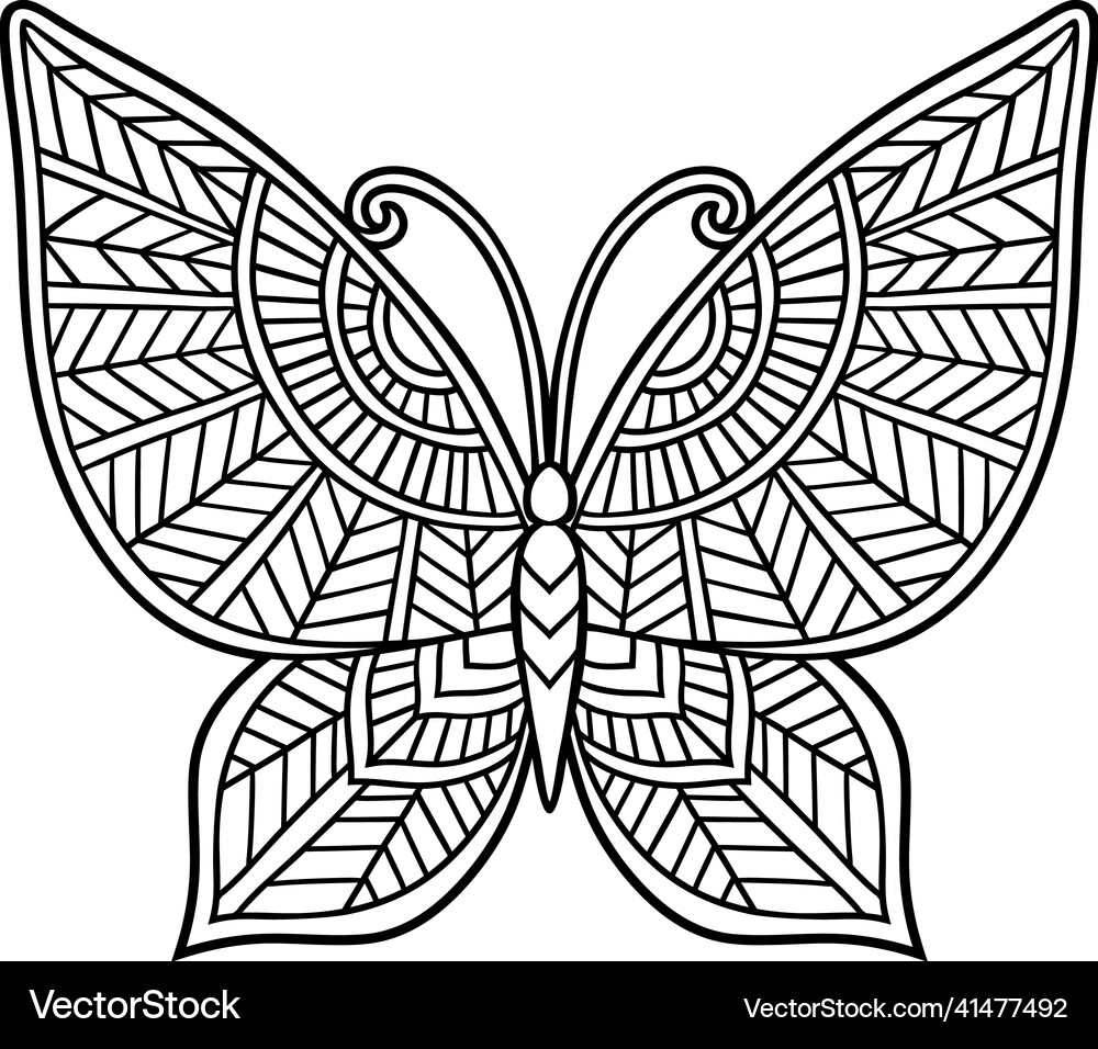 Butterfly Mandala Art Royalty Free Vector Image