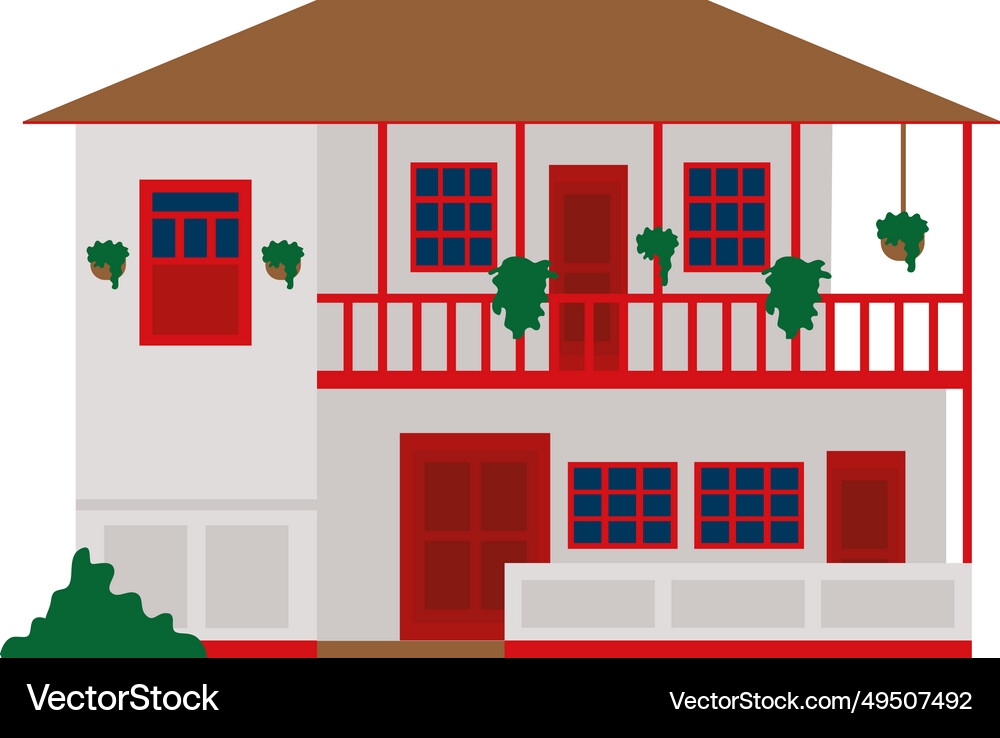 Colombian traditional house Royalty Free Vector Image