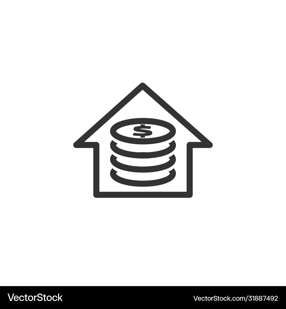 Dollar rate increase icon money symbol Royalty Free Vector