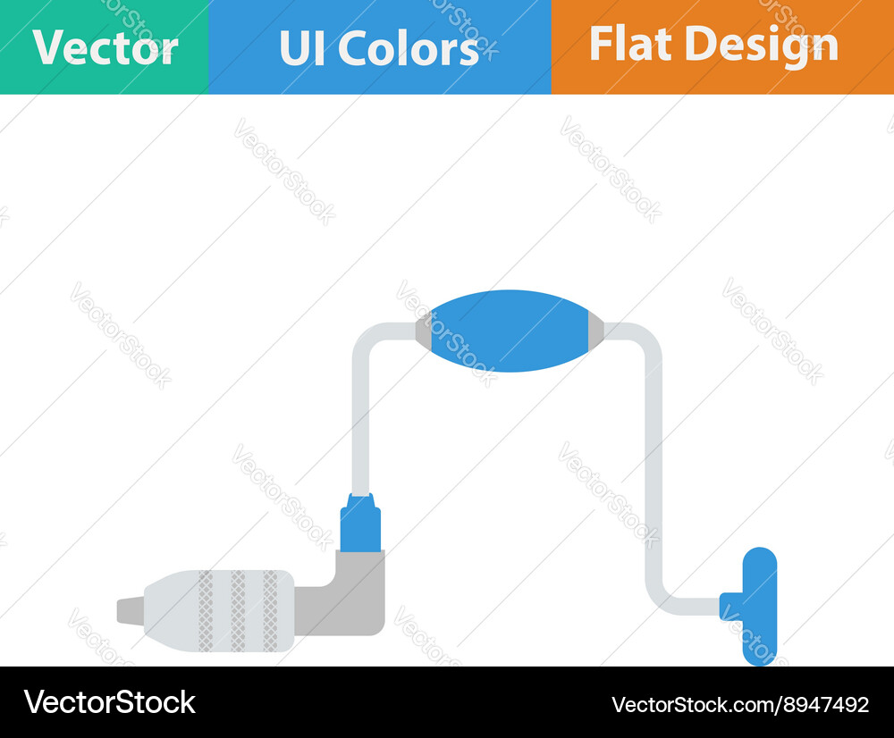 Flat design icon of auge Royalty Free Vector Image