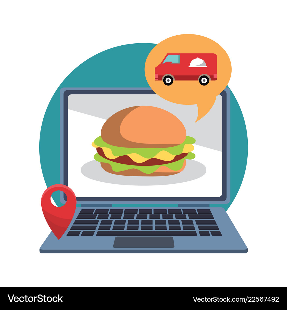 Online food order Royalty Free Vector Image - VectorStock