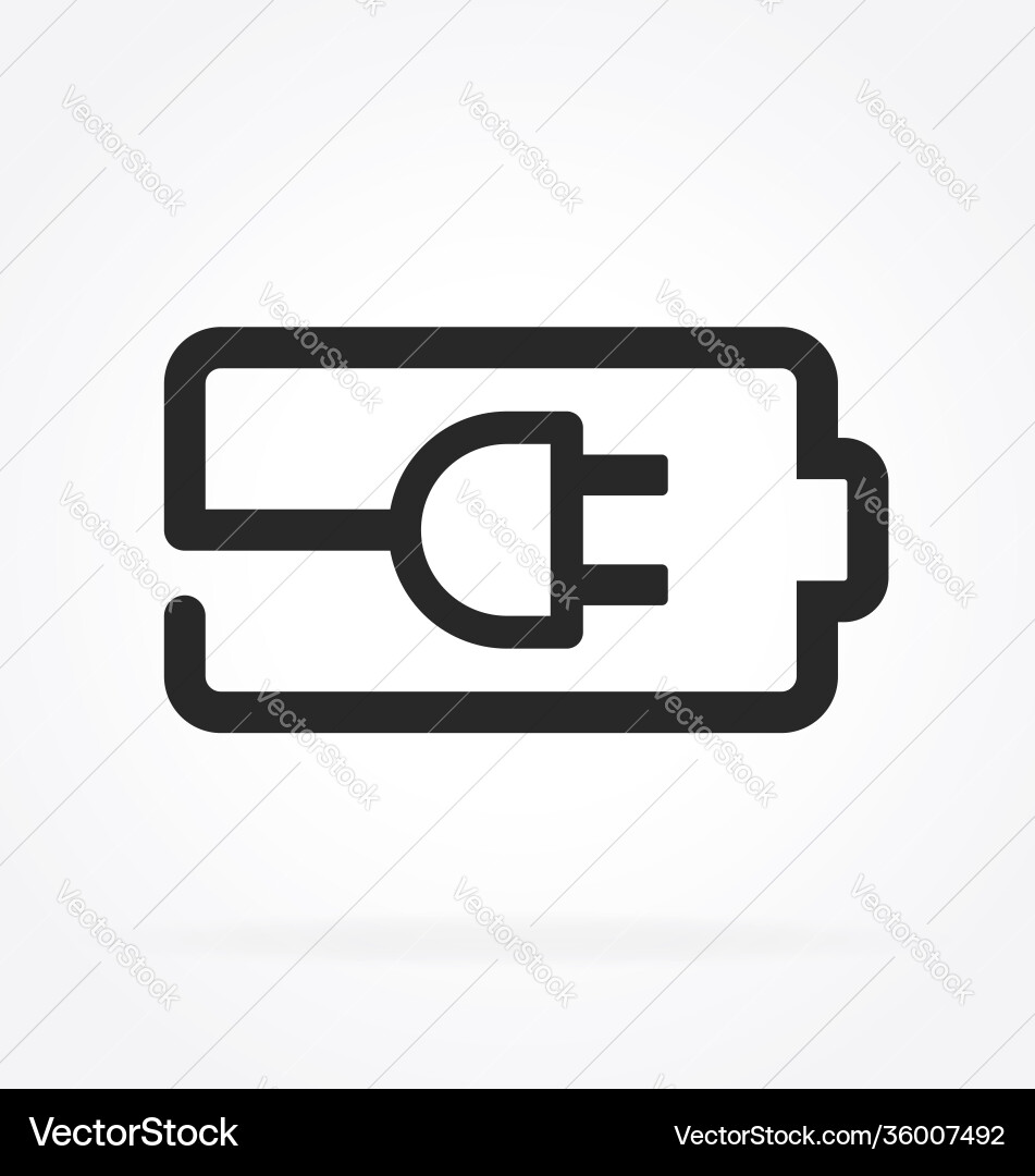 Simple battery charge point icon Royalty Free Vector Image