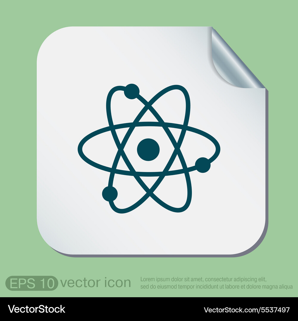 Atom molecule symbol icon of physics or chemistry Vector Image