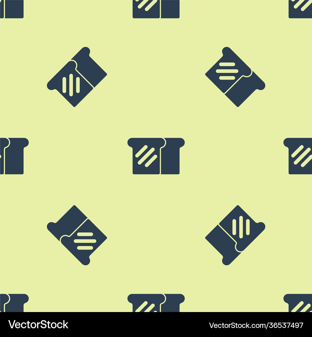 Blue bread toast for sandwich piece roasted Vector Image