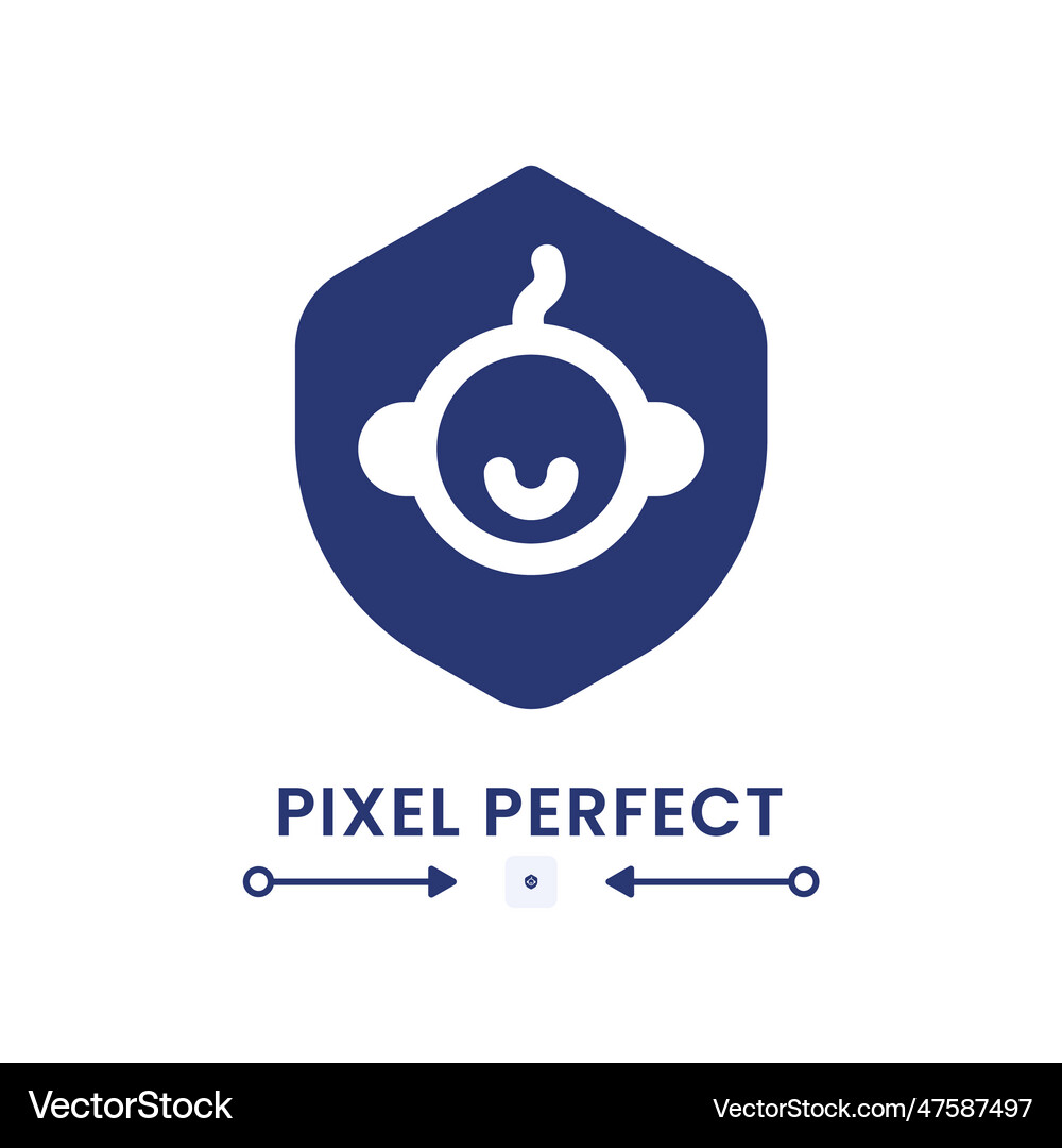 Child safety black solid desktop icon Royalty Free Vector