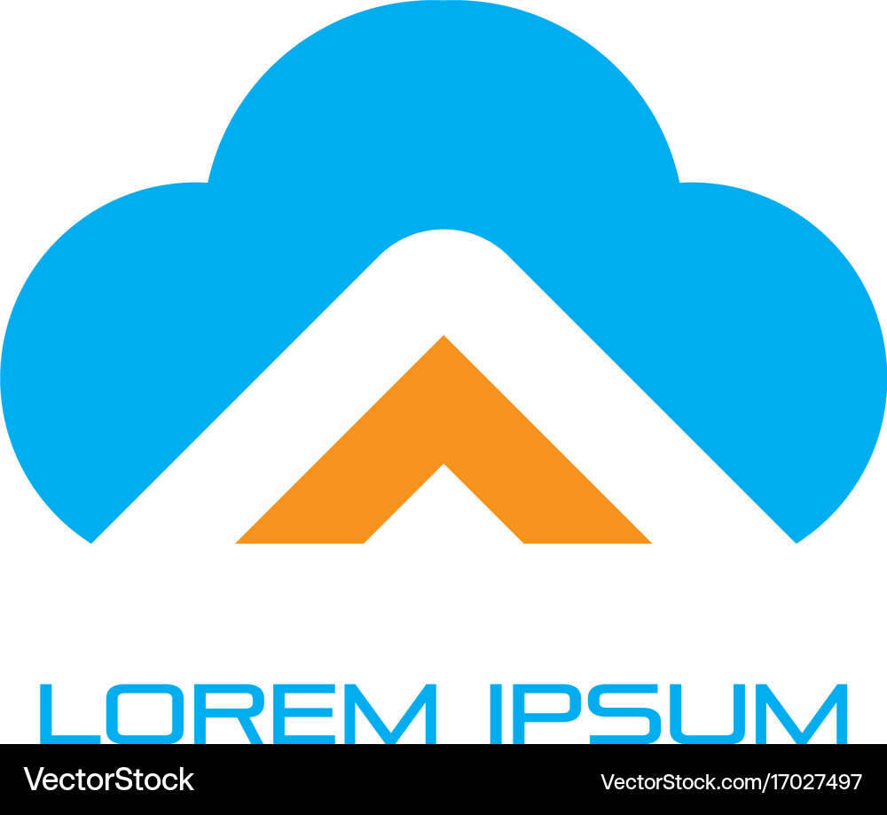 Cloud business logo image Royalty Free Vector Image