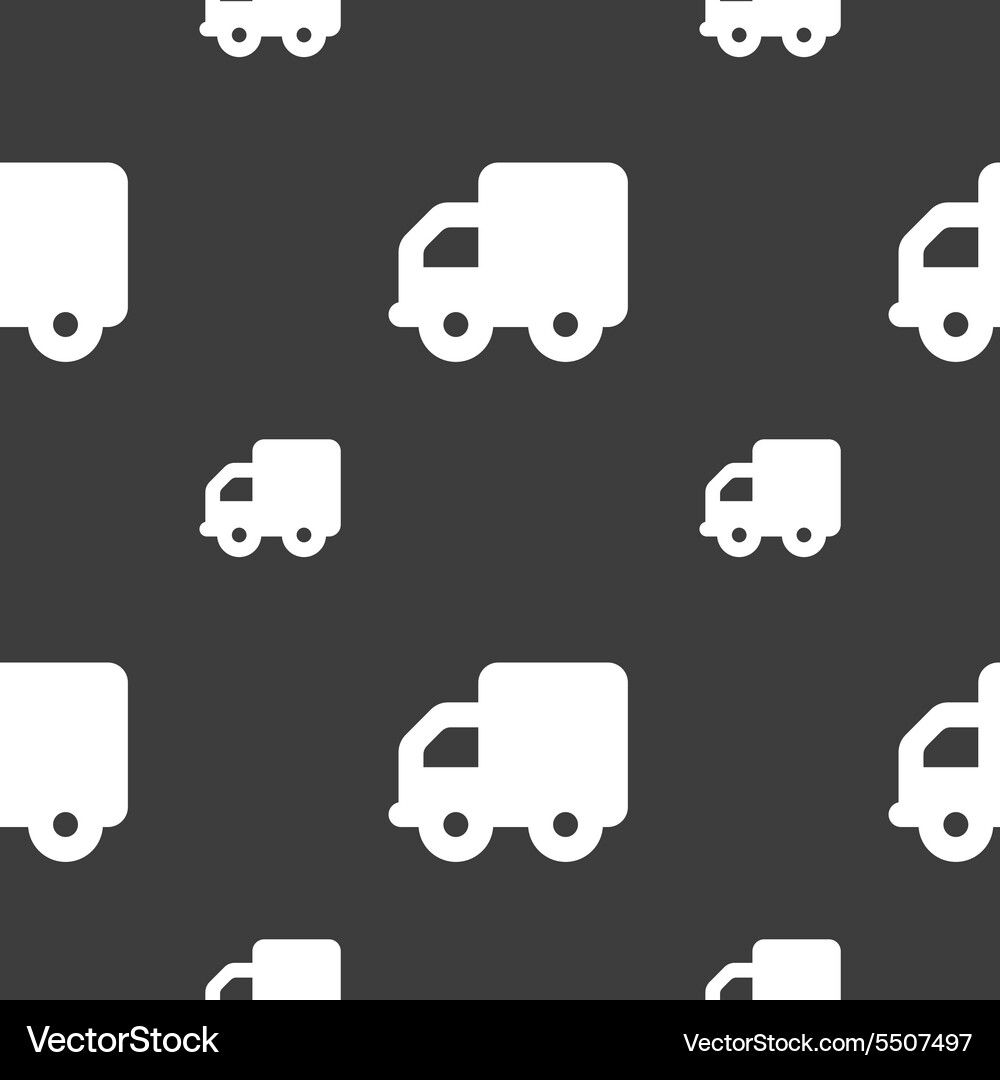 Delivery truck icon sign seamless pattern Vector Image