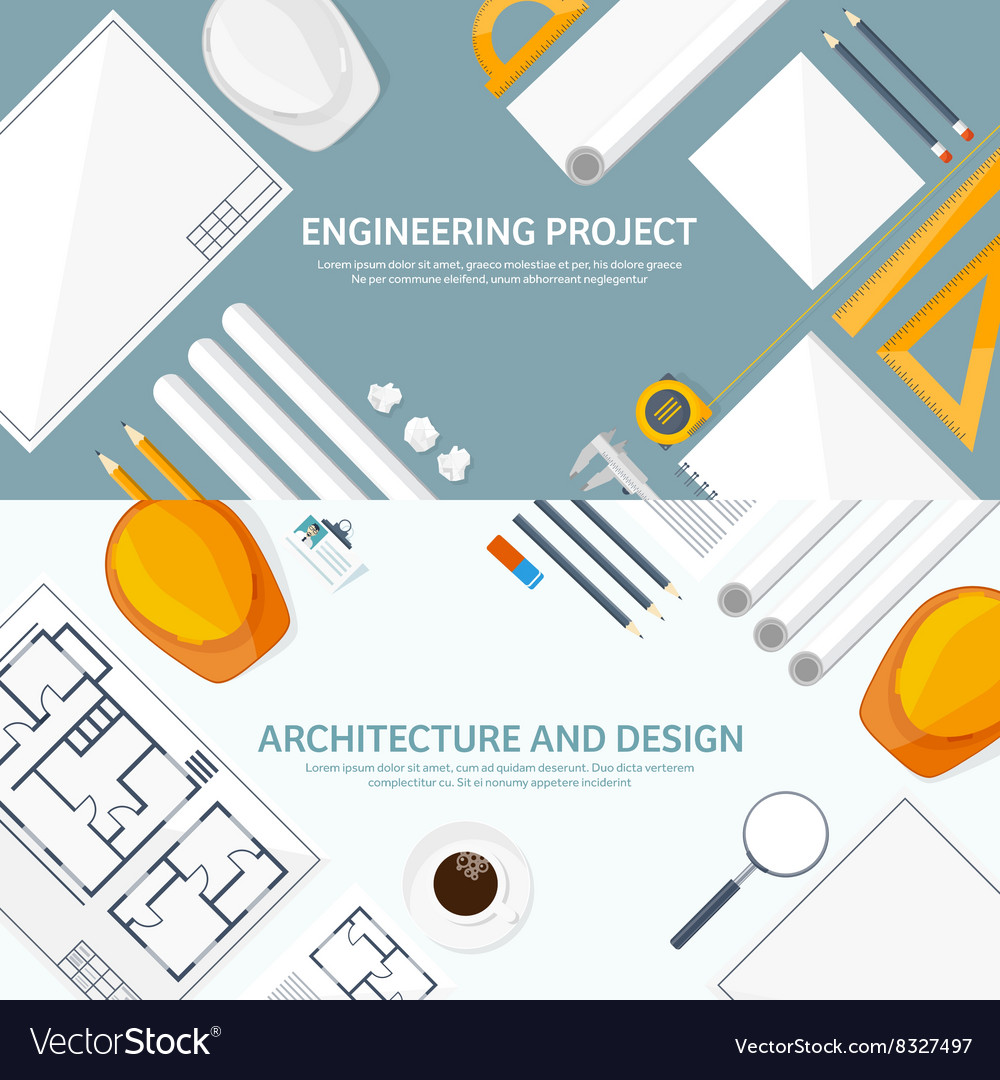 Engineering and architecture Royalty Free Vector Image