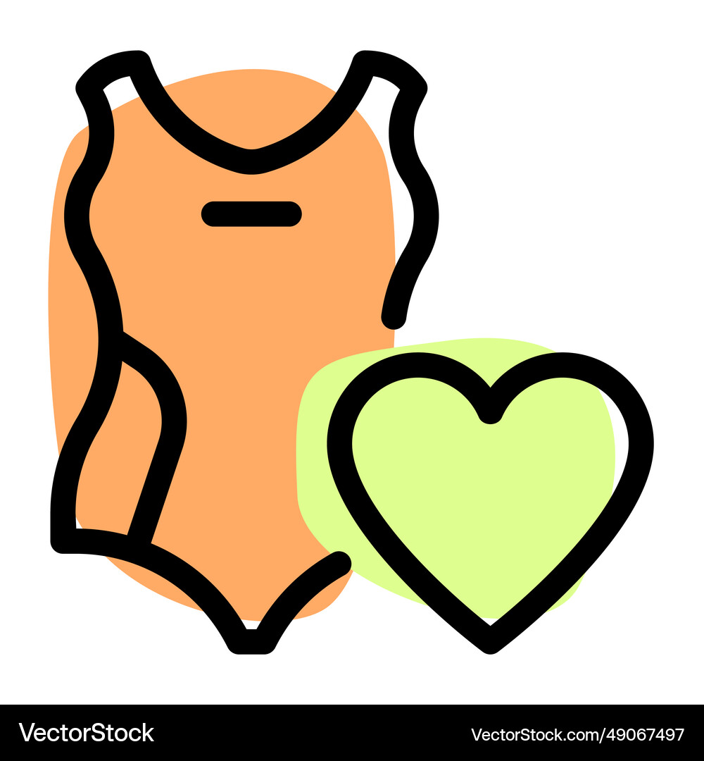One piece stretchable swimwear or bodice Vector Image