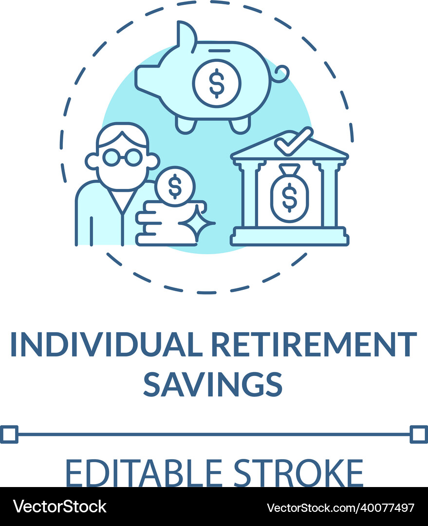 Personal pension savings concept icon Royalty Free Vector