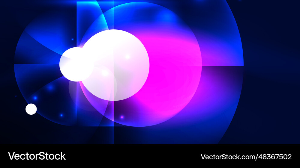 Abstract background shiny glowing neon color round