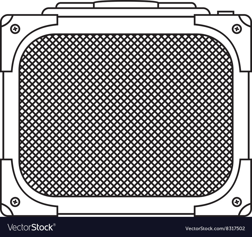 Classic guitar amplifier Royalty Free Vector Image