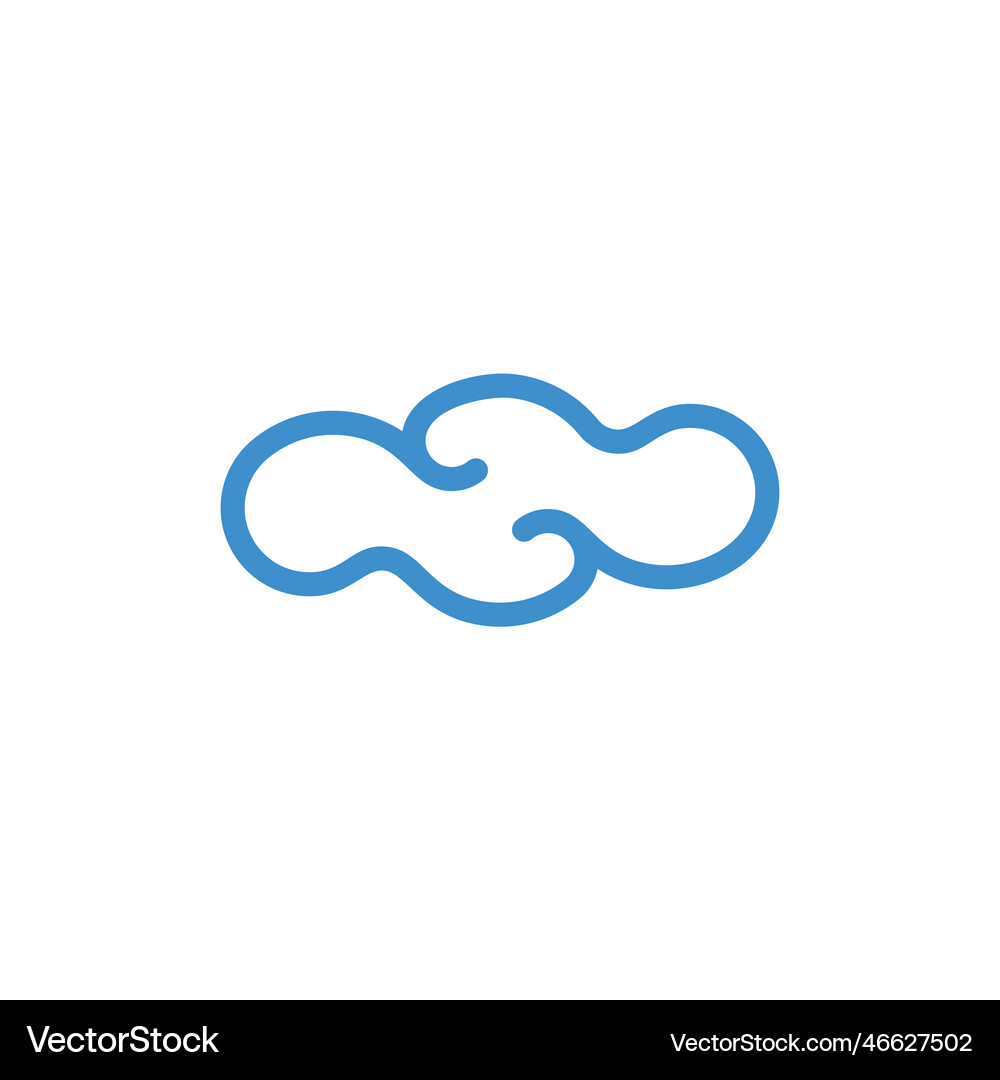 Cloud icon logo symbol element Royalty Free Vector Image
