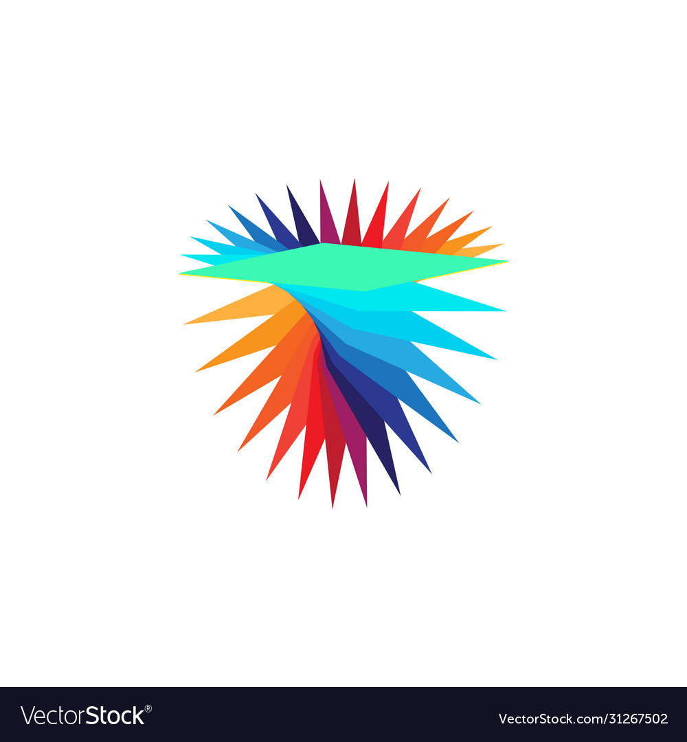 Colorful abstract pattern design ready for logo Vector Image