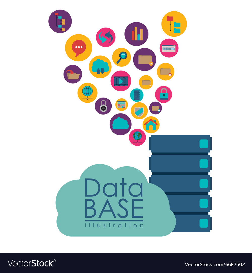Data base design Royalty Free Vector Image - VectorStock