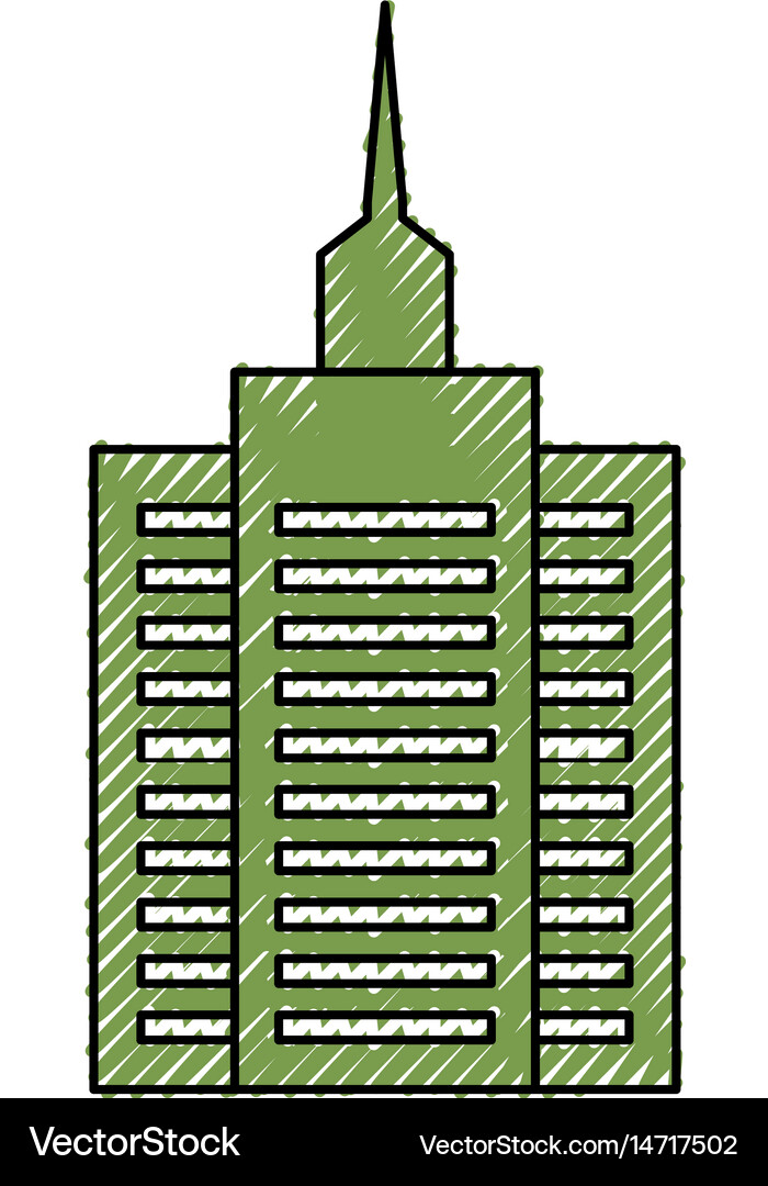 Green building tower Royalty Free Vector Image