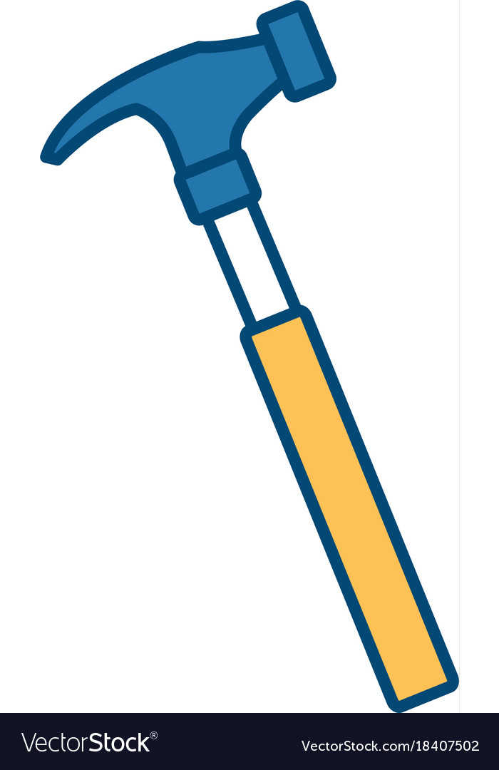 Hammer construction tool Royalty Free Vector Image