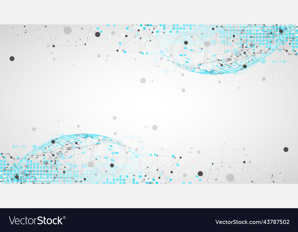 Hi-tech digital technology and engineering theme Vector Image