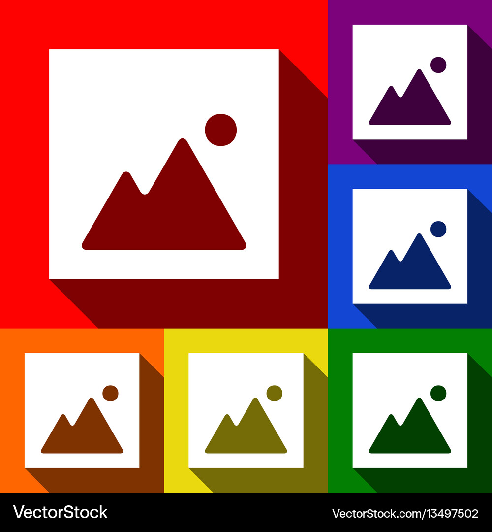 Image sign set icons Royalty Free Vector Image