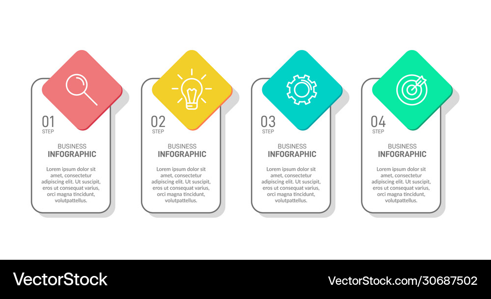 Infographic design with icons and 4 options Vector Image