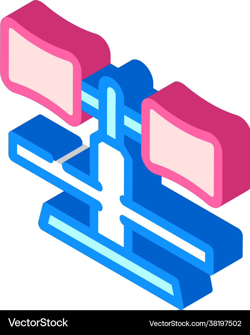 Leg support gym equipment isometric icon Vector Image