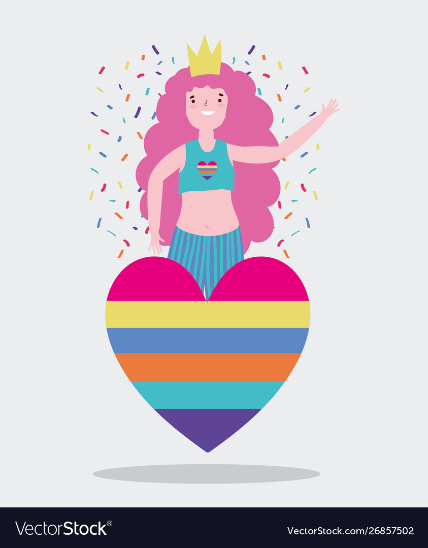 People community lgbtq flat design Royalty Free Vector Image