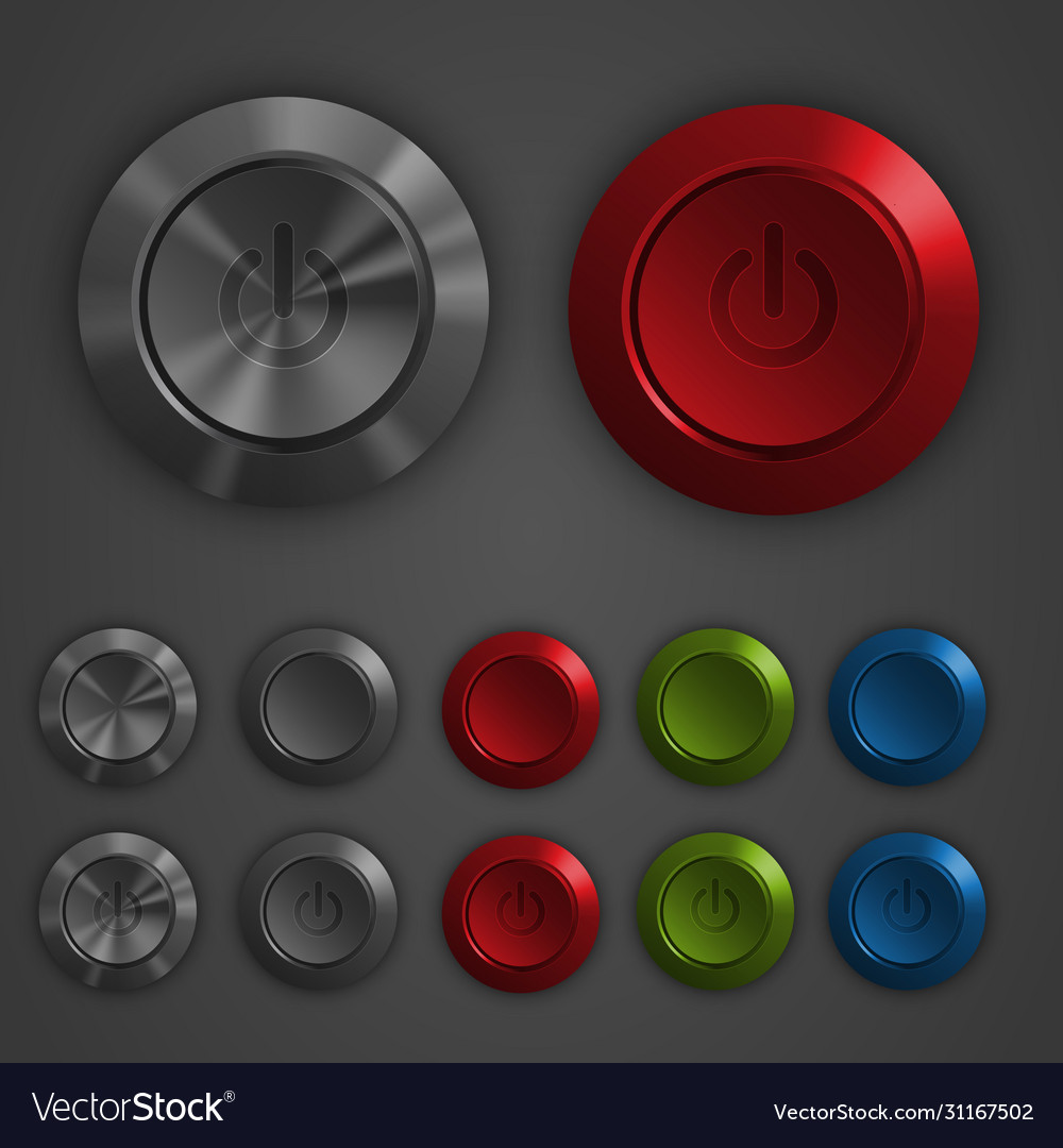 Plastic button set Royalty Free Vector Image - VectorStock