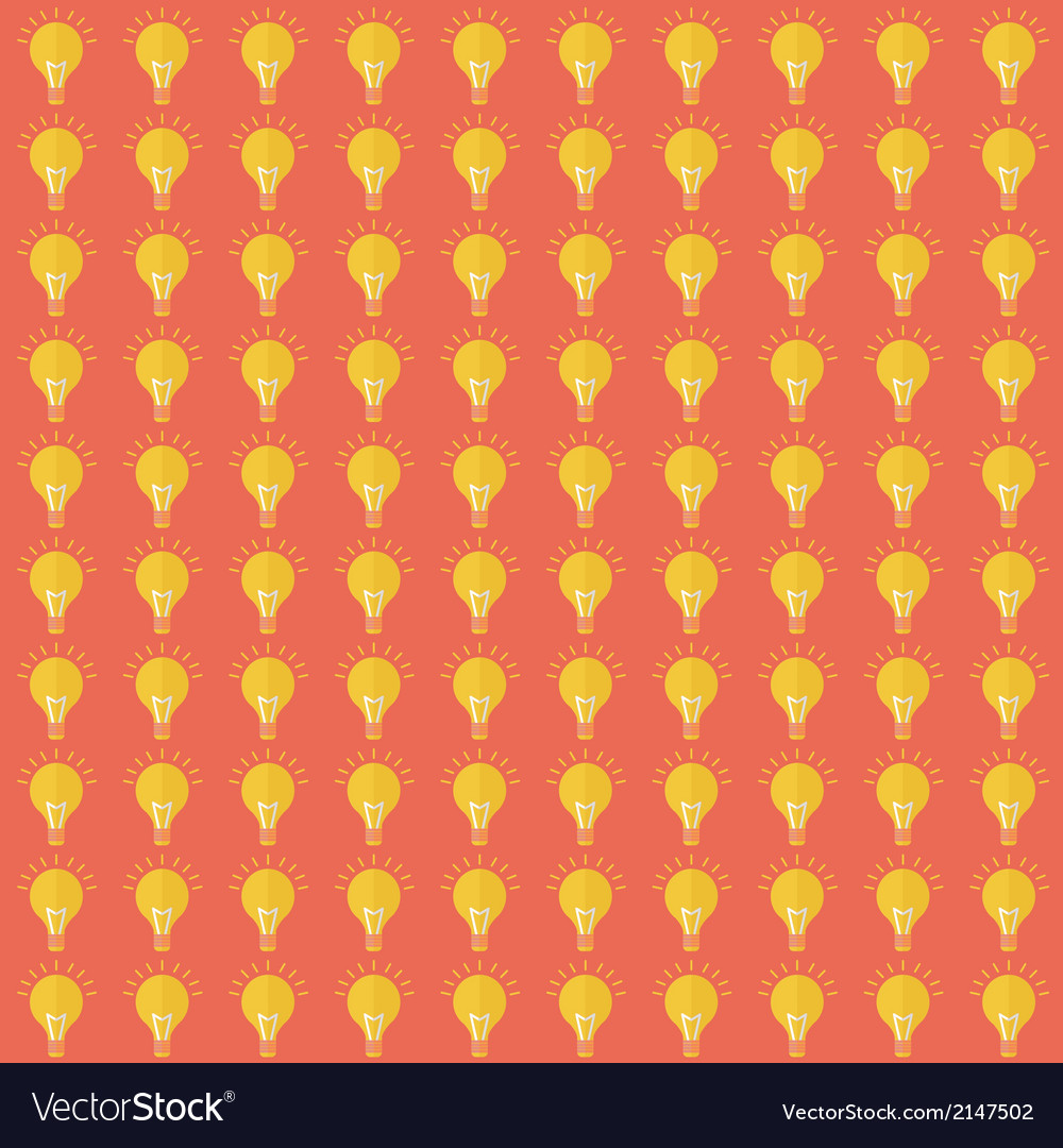 Seamless pattern with bulb flat design Royalty Free Vector