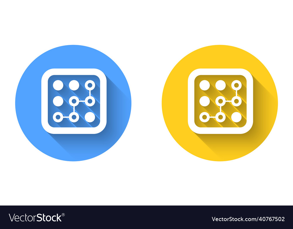 White Graphic Password Protection And Safety Vector Image