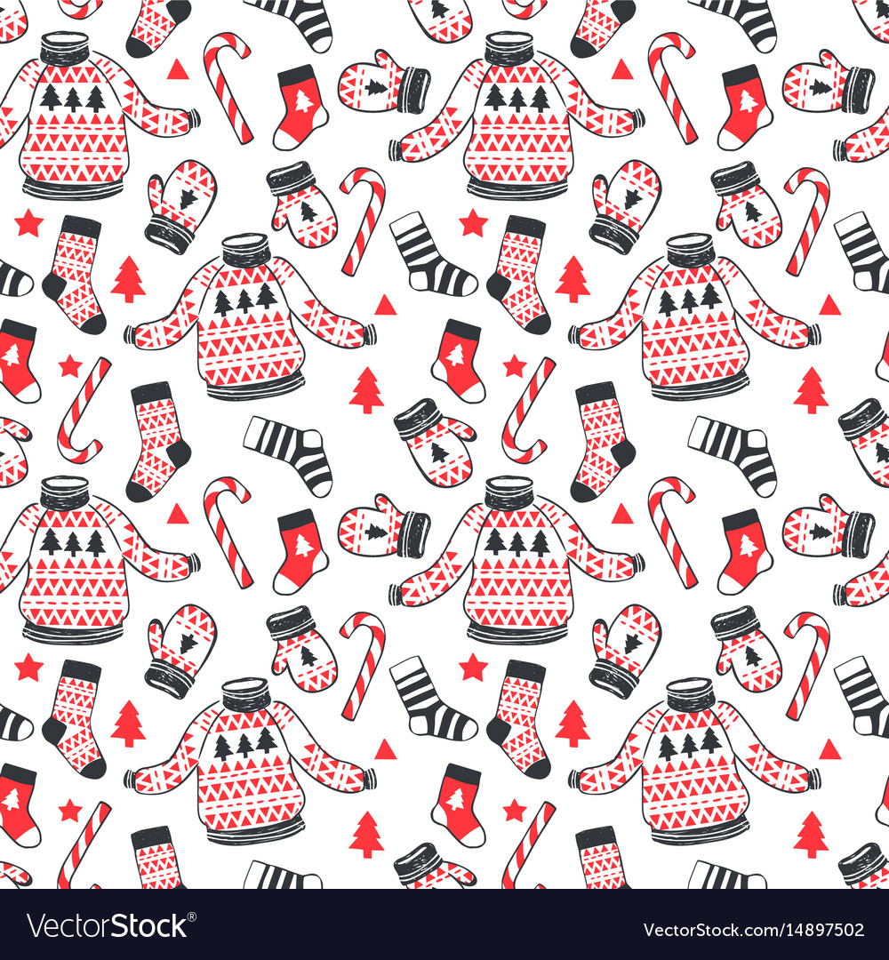 Winter seamless pattern Royalty Free Vector Image