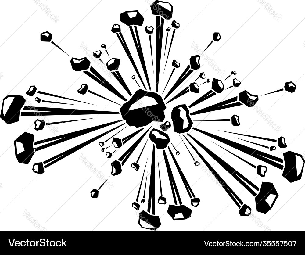Bang symbol isolated burst bomb Royalty Free Vector Image