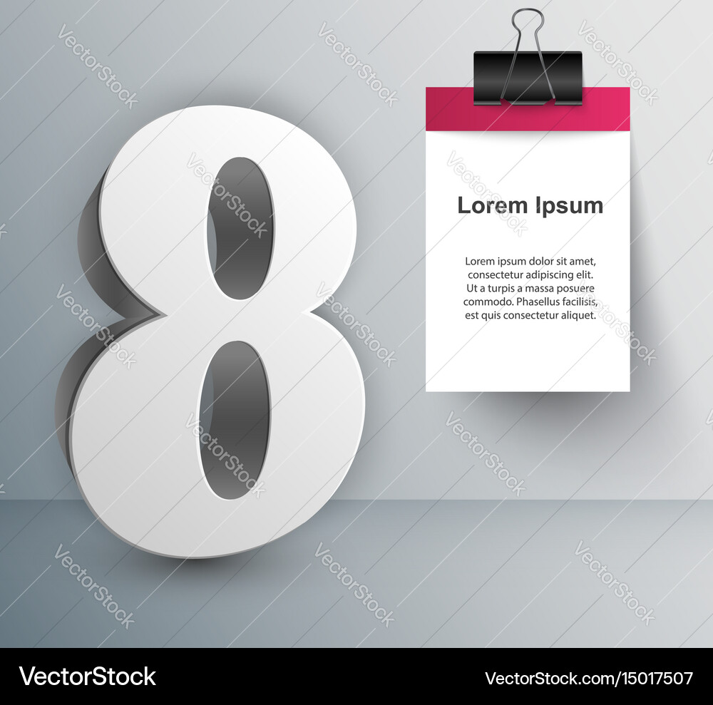 Business infographic number icon Royalty Free Vector Image