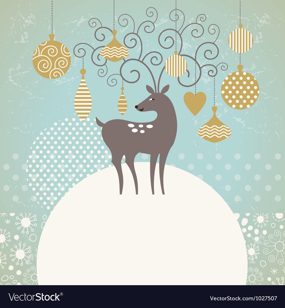 Christmas deer Royalty Free Vector Image - VectorStock