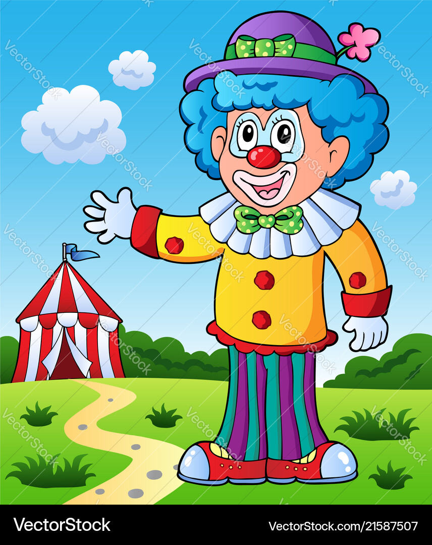 Clown theme picture 9 Royalty Free Vector Image