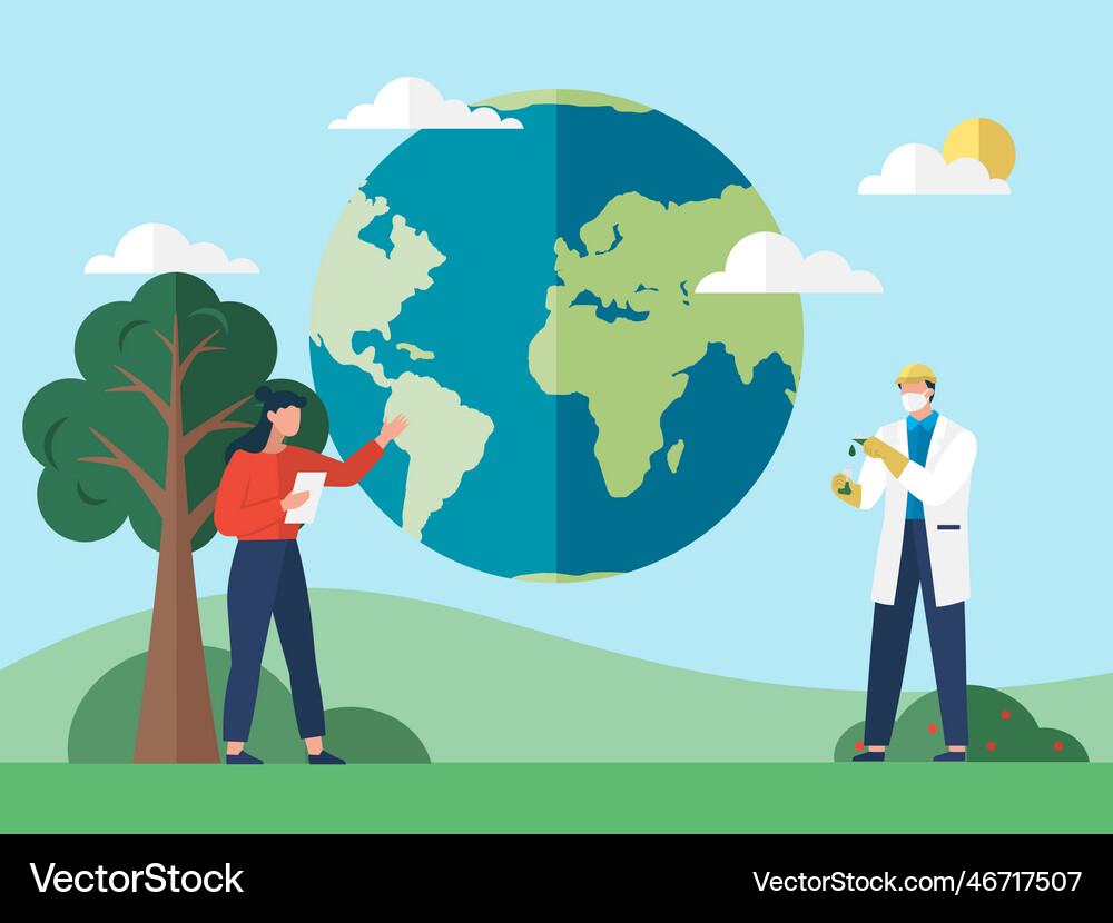 Earth day international mother save Royalty Free Vector