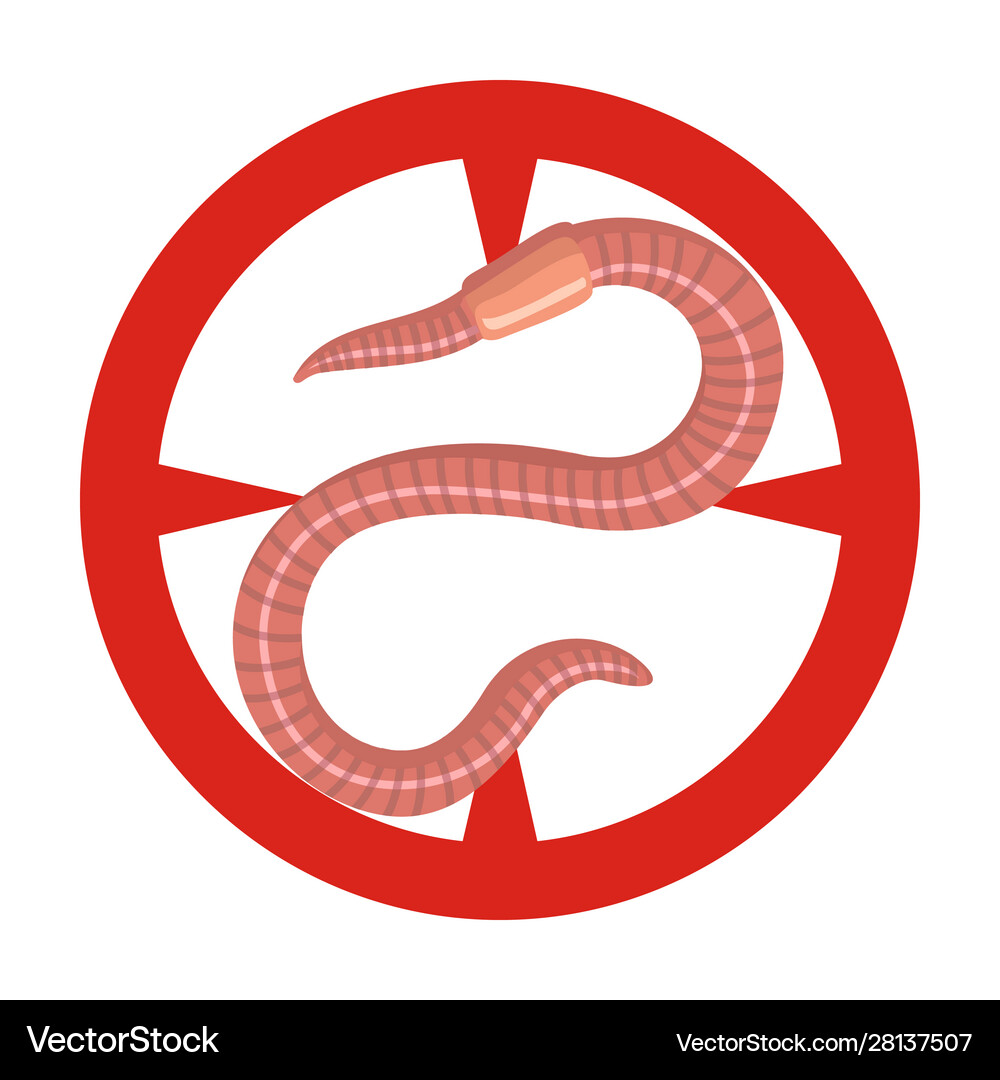 Earthworm iconcartoon icon isolated Royalty Free Vector